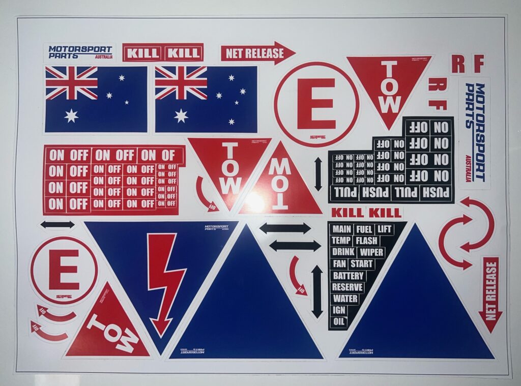 MPA Safety Sticker Sheet – Motorsport Parts Australia